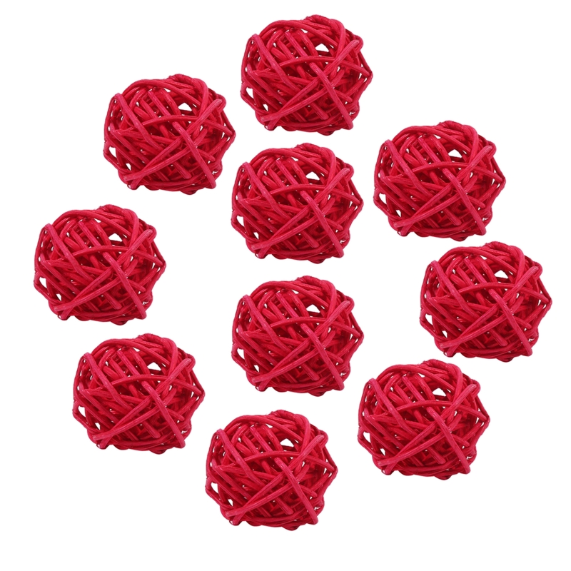 X6HD 10 Stuks Decoratieve Rotan Ballen Ornamenten ... – Vicedeal