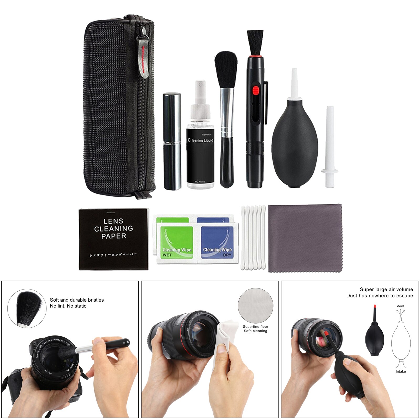 Camera Cleaning Kit with Carry Case, Including Blo... – Grandado