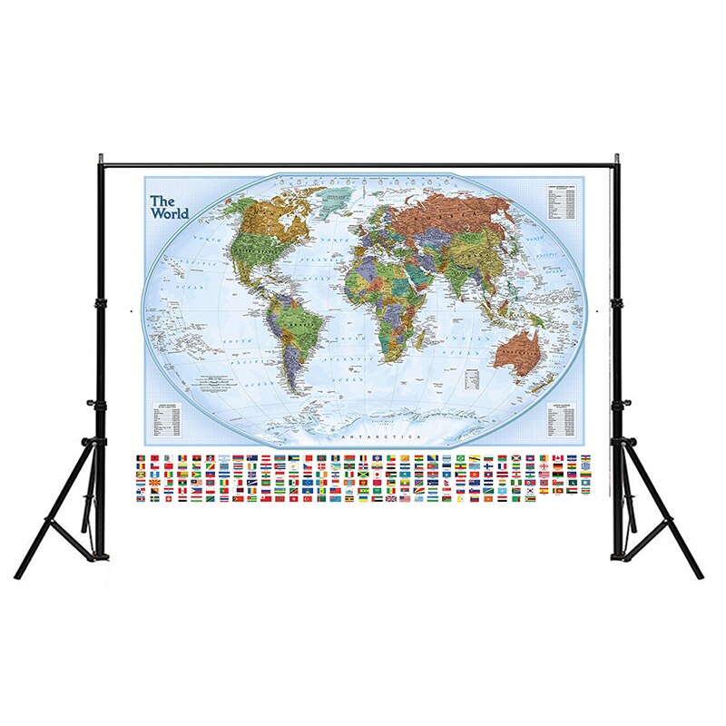90*60cm The World Map Wall Decorative Posters Canv... – Grandado