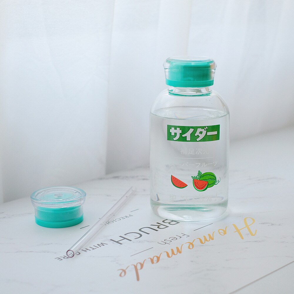450Ml Siliconen Glazen Flessen Kawaii Water Fles M... – Grandado