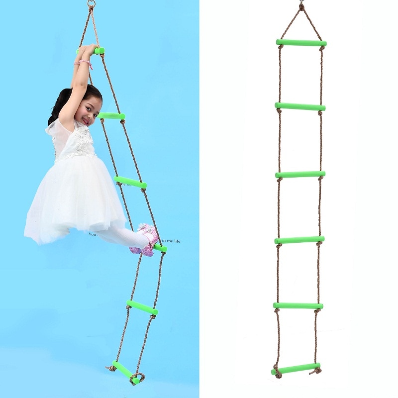 6 Rungs Climbing Rope Ladder Children Kids Sport R... – Grandado