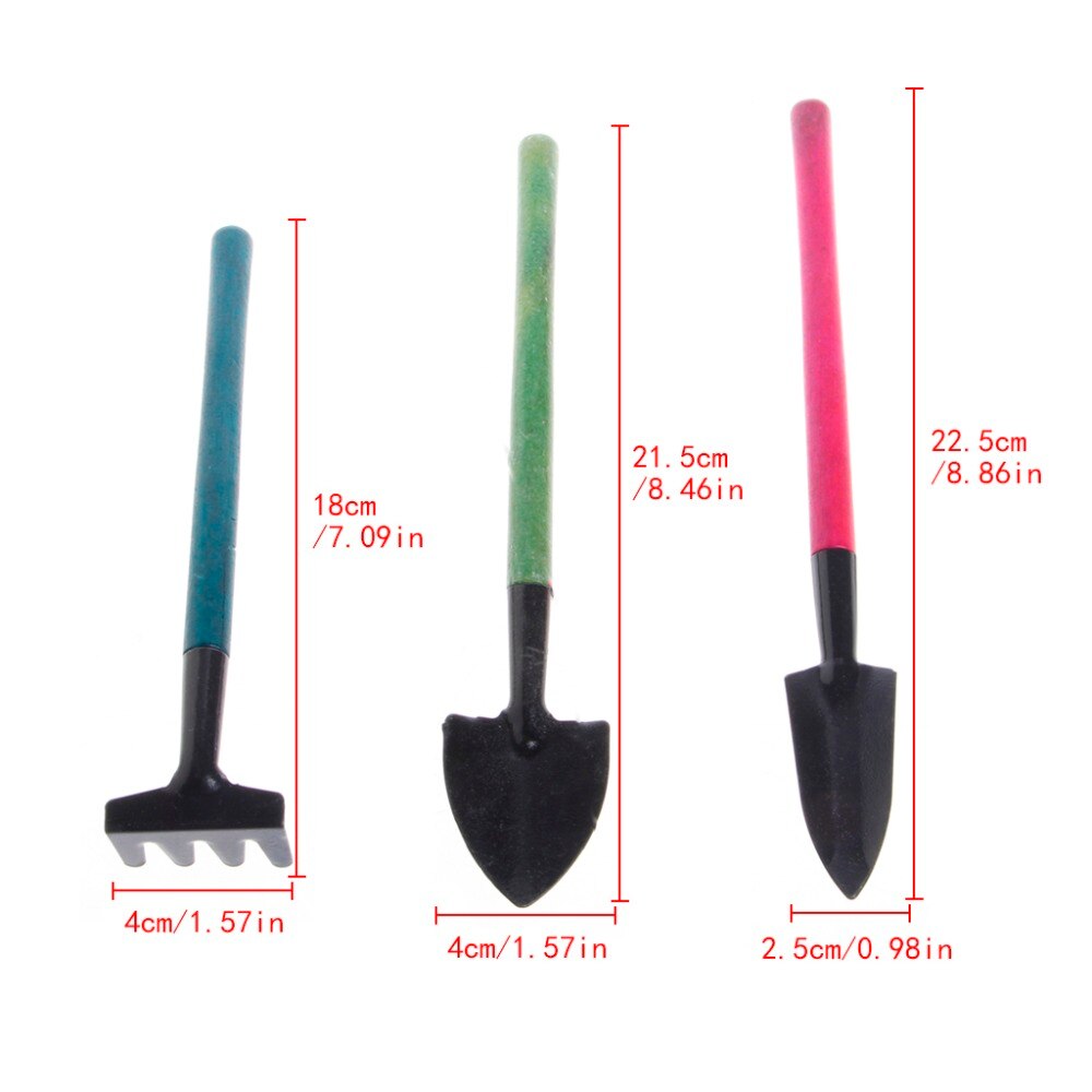 1 x Rake+2 x Shovel Mini Garden Gardening Plant To... – Grandado