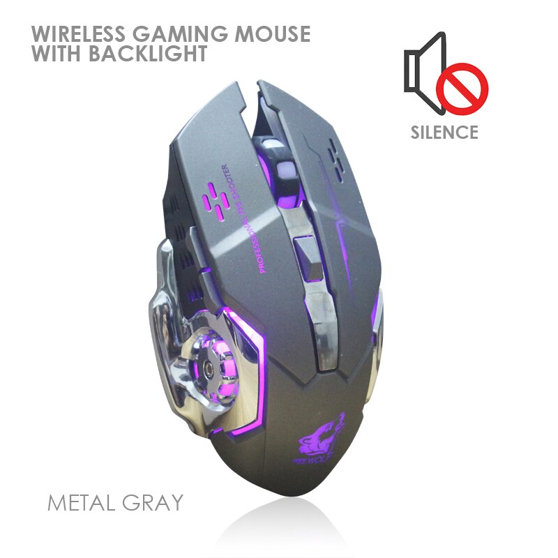 Wired/Wireless Gaming Mouse with Silent LED Backli... – Grandado