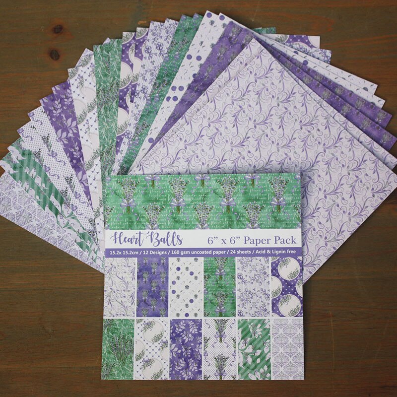DIY heart balls style Scrapbooking paper pack of 2... – Grandado