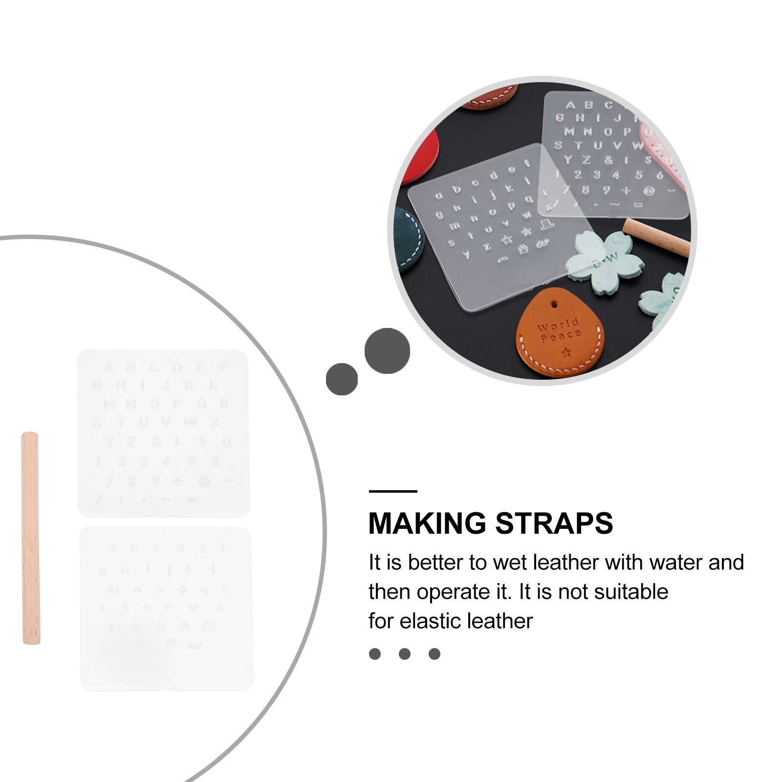 1 Set timbro alfabeto in pelle artigianato in pell... – Grandado