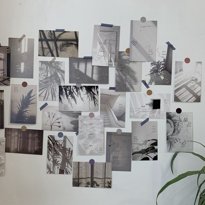 30pcs/set Cool INS Art Decoration Card Light Shado... – Grandado