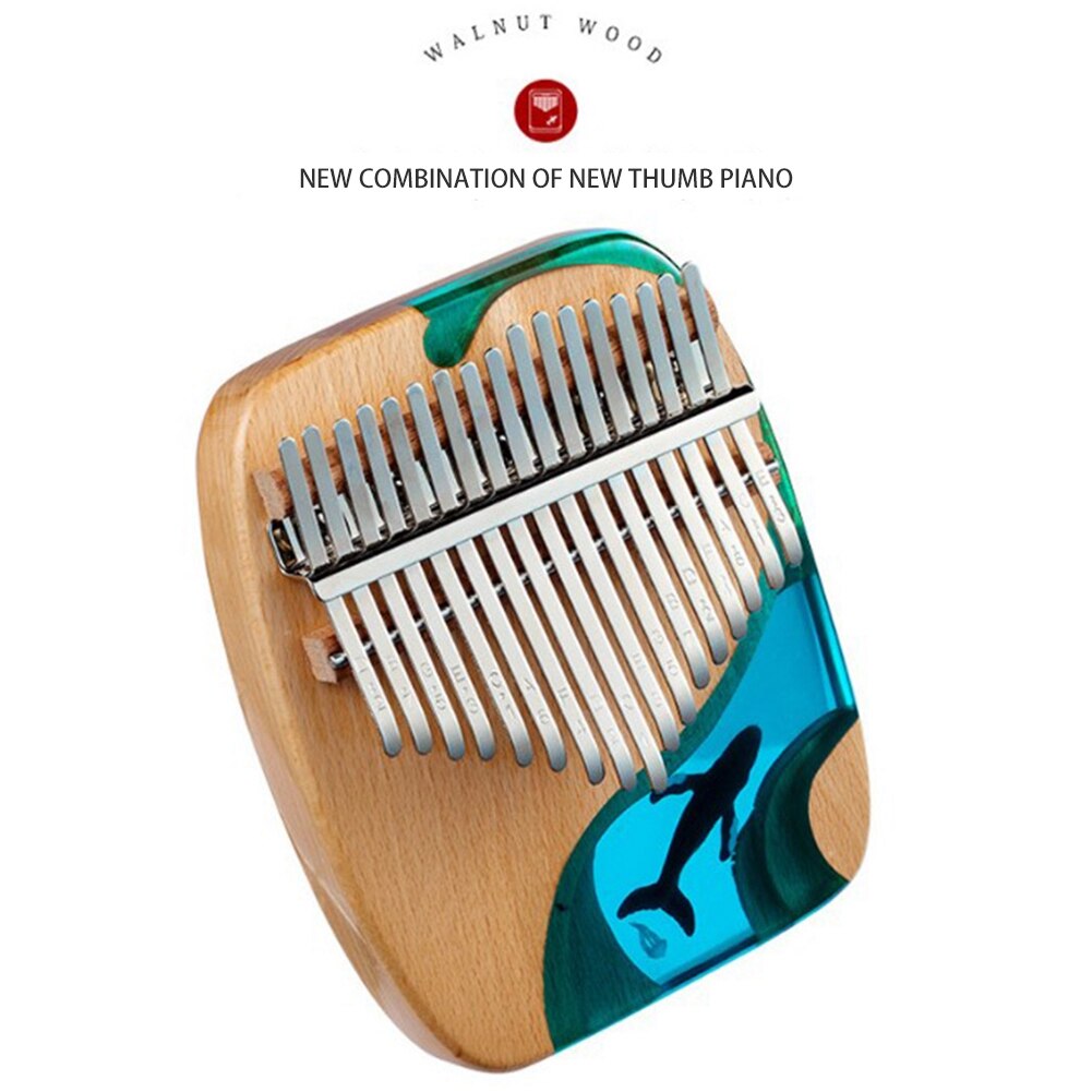 HLURU Blue Ocean Kalimba 17 Key Whale Thumb Piano ... – Grandado