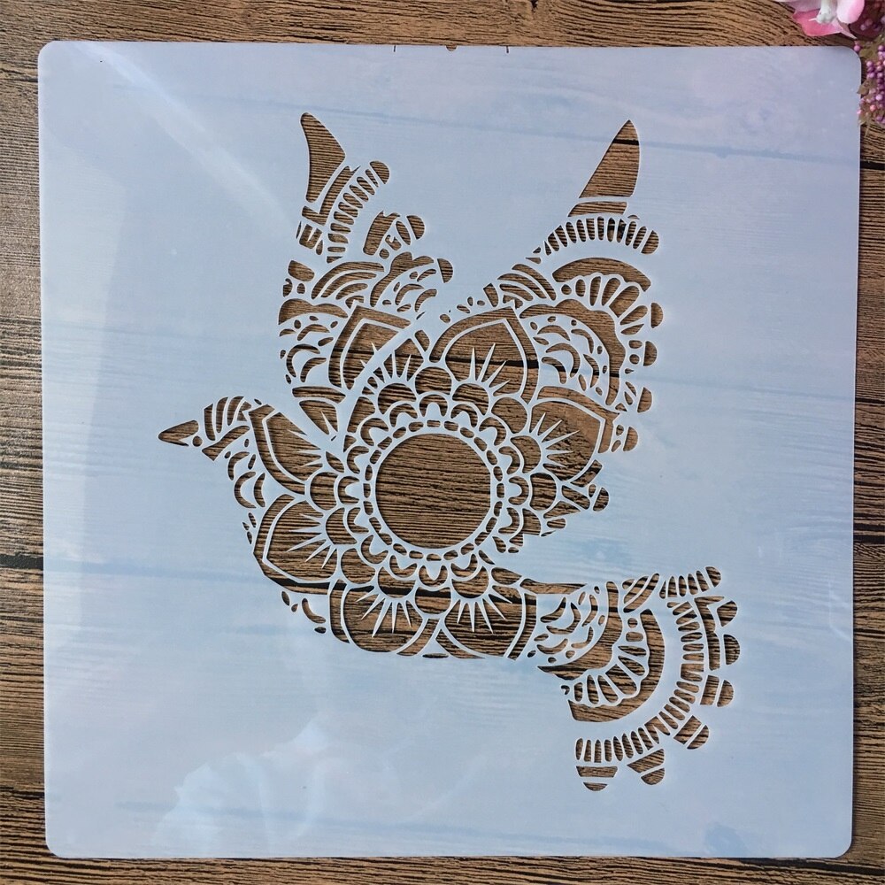 30*30Cm Mandala Vrede Duif Diy Gelaagdheid Stencil... – Vicedeal