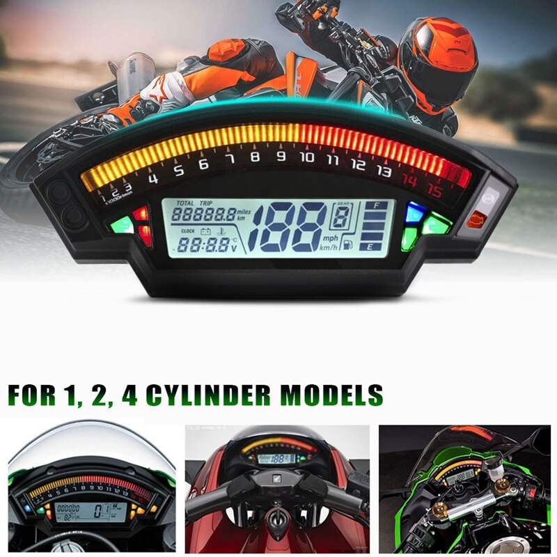 Universal Motorcycle LCD Digital Speeeter TFT Moto... – Grandado