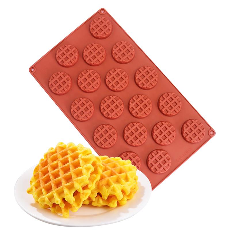 18 Even Round Lattice Waffle Silicone Mold Cake De... – Grandado