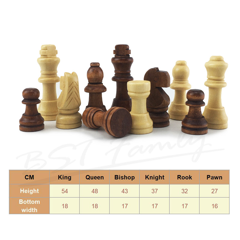 32 Pcs Wooden Chess Game King Height 54/65/80/92/1... – Grandado