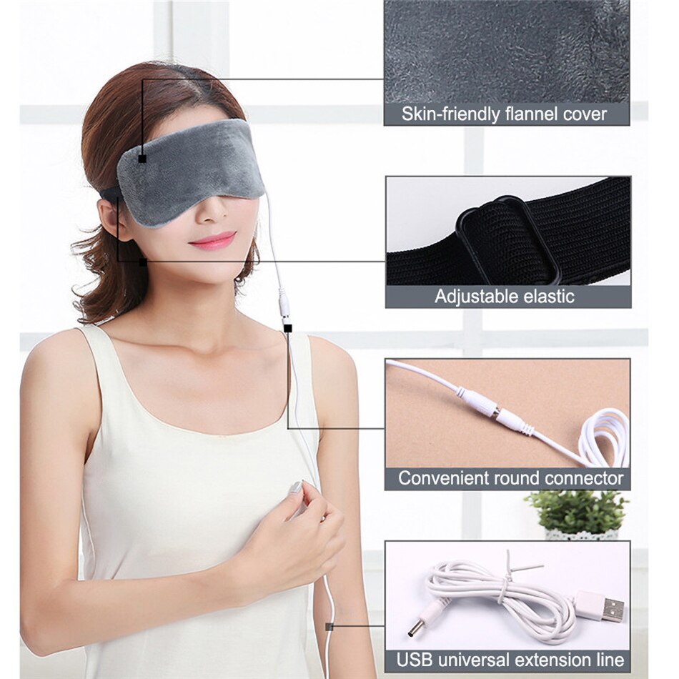 USB Heating Steam Eyeshade Sleeping Eye Mask Trave... – Grandado