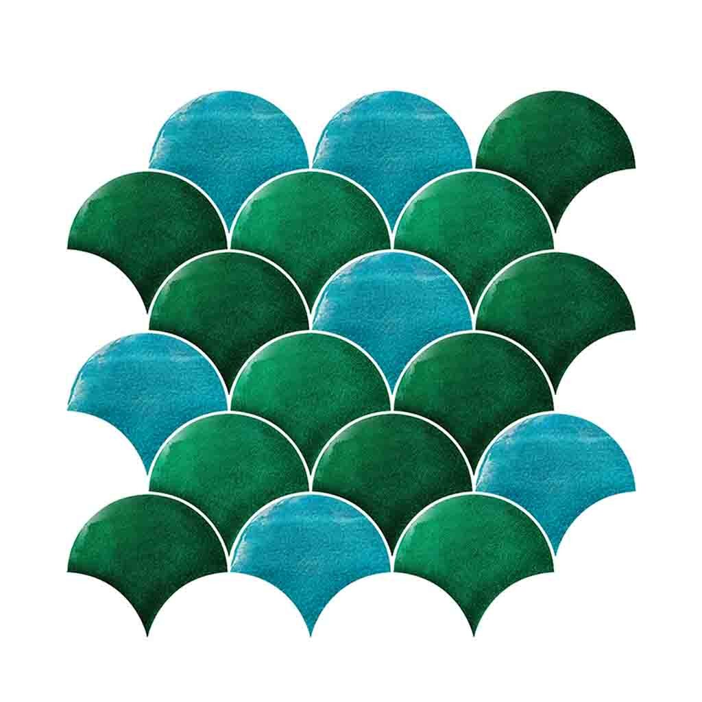 Gingko Fish Scale Adhesive Tile Art Metope Wall St... – Grandado