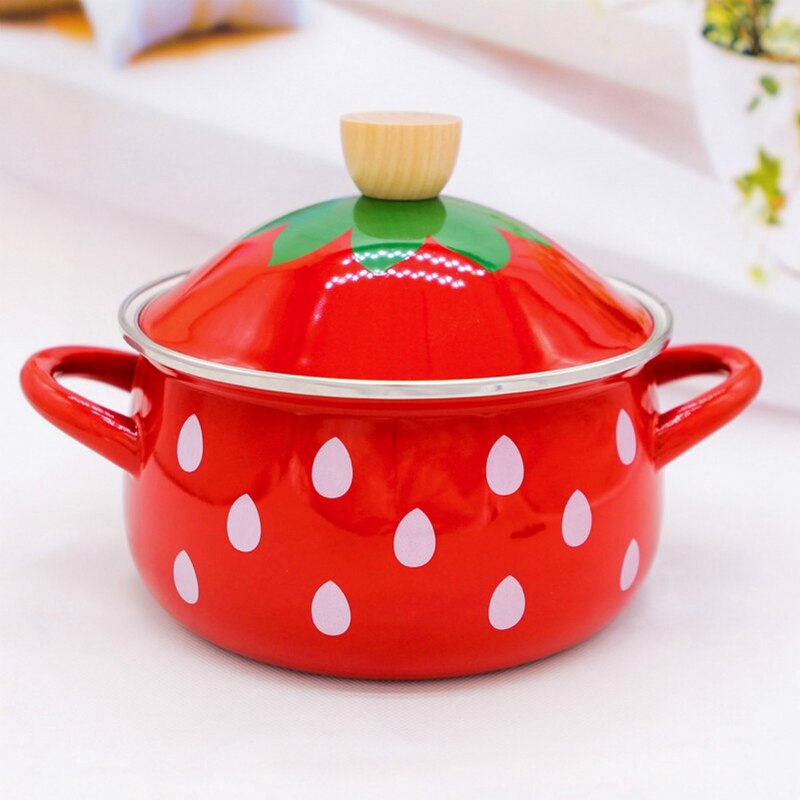 2.2L Eanmel Cooking Pot Strawberry Thickening Enam... – Grandado