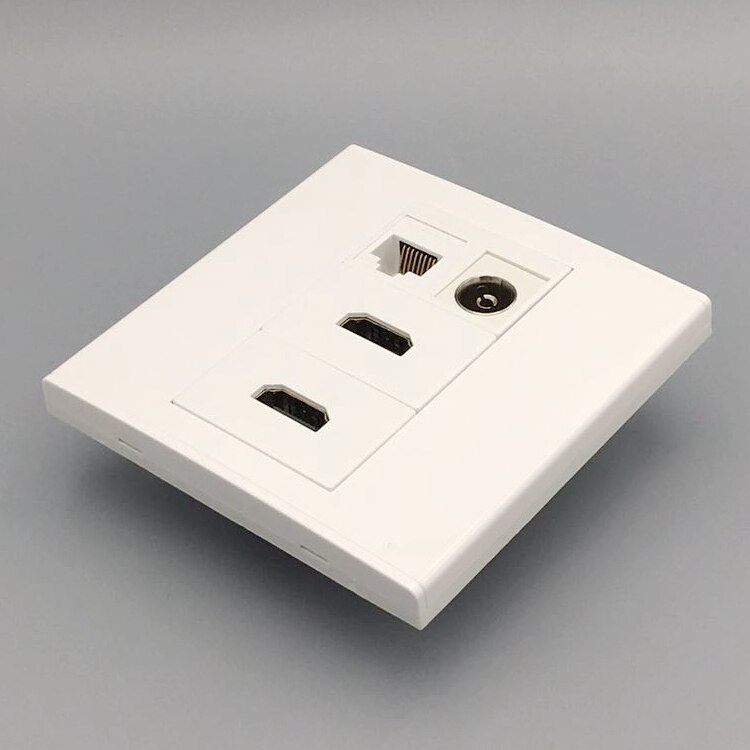 SeTo 86 Tipo 2 puerto HDMI + TV + Cat5e RJ45 toma ... – Grandado