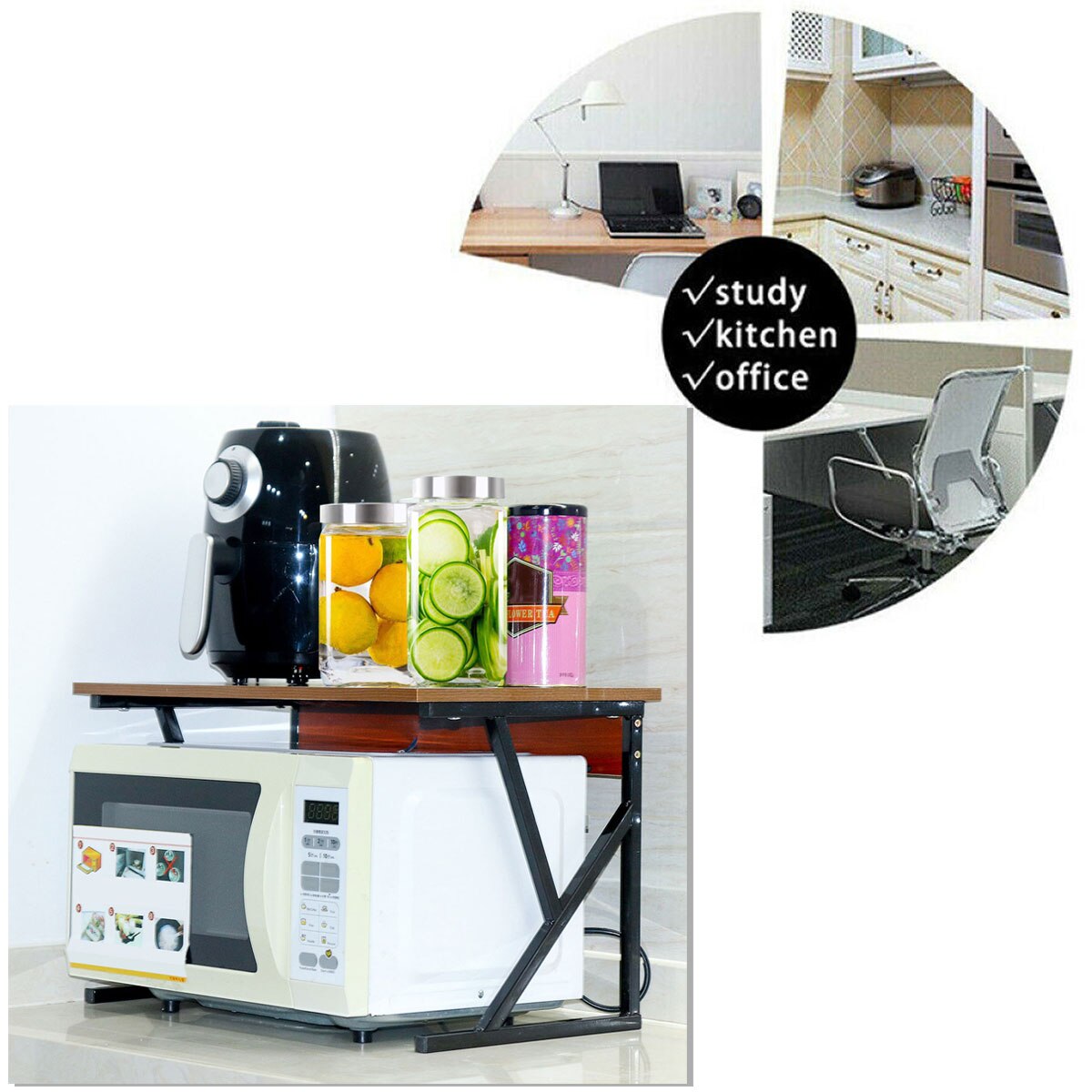 Microwave oven rack floor-standing kitchen applian... – Vicedeal