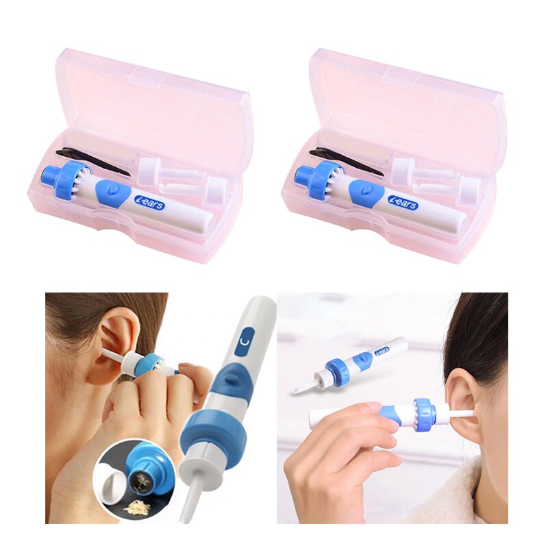 2 Pc Electric Ear Wax Dirt Remover Earwax Vacuum C... – Grandado