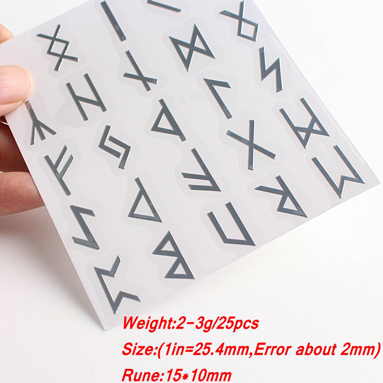 25pcs Magic Symbols Nickel Metal Runes Amulet Viki... – Grandado