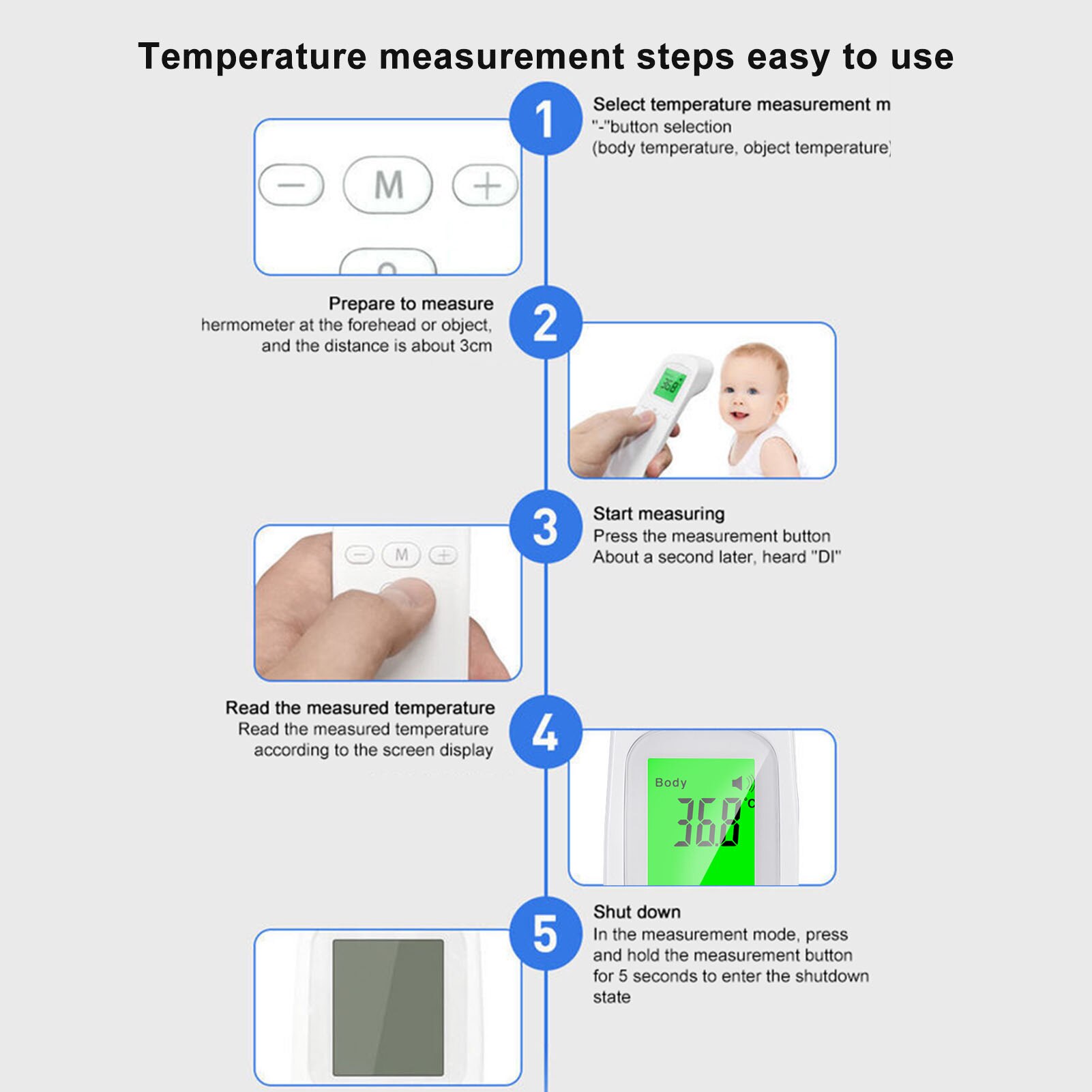 Digital Termometer Non-contact Infrared Thermomete... – Vicedeal