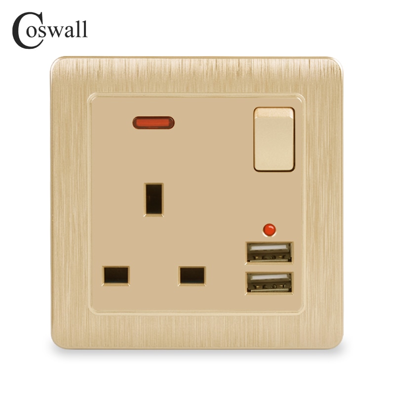 Coswall Wall Power Socket 13A UK Standard Switched... – Grandado