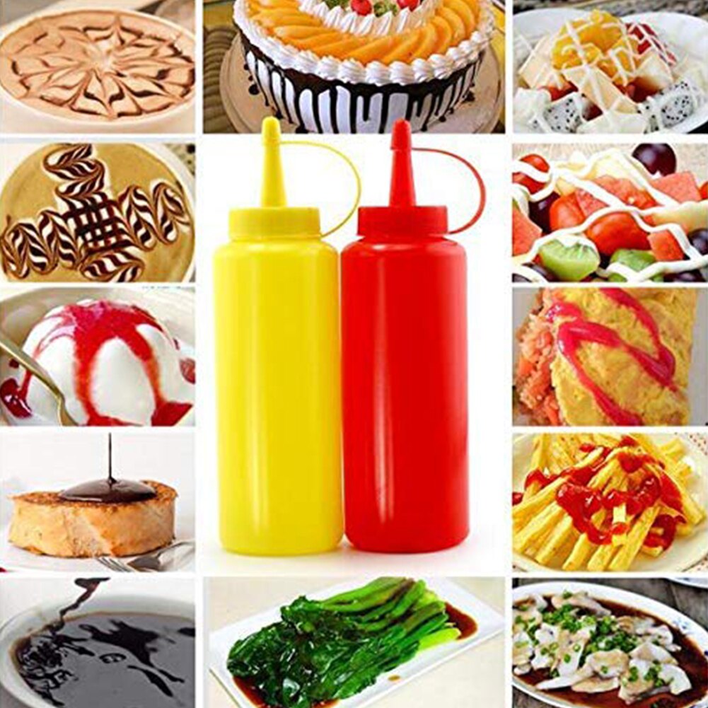 12Pcs 200ml Kitchen Squeezing Bottle Condiment Sau... – Vicedeal