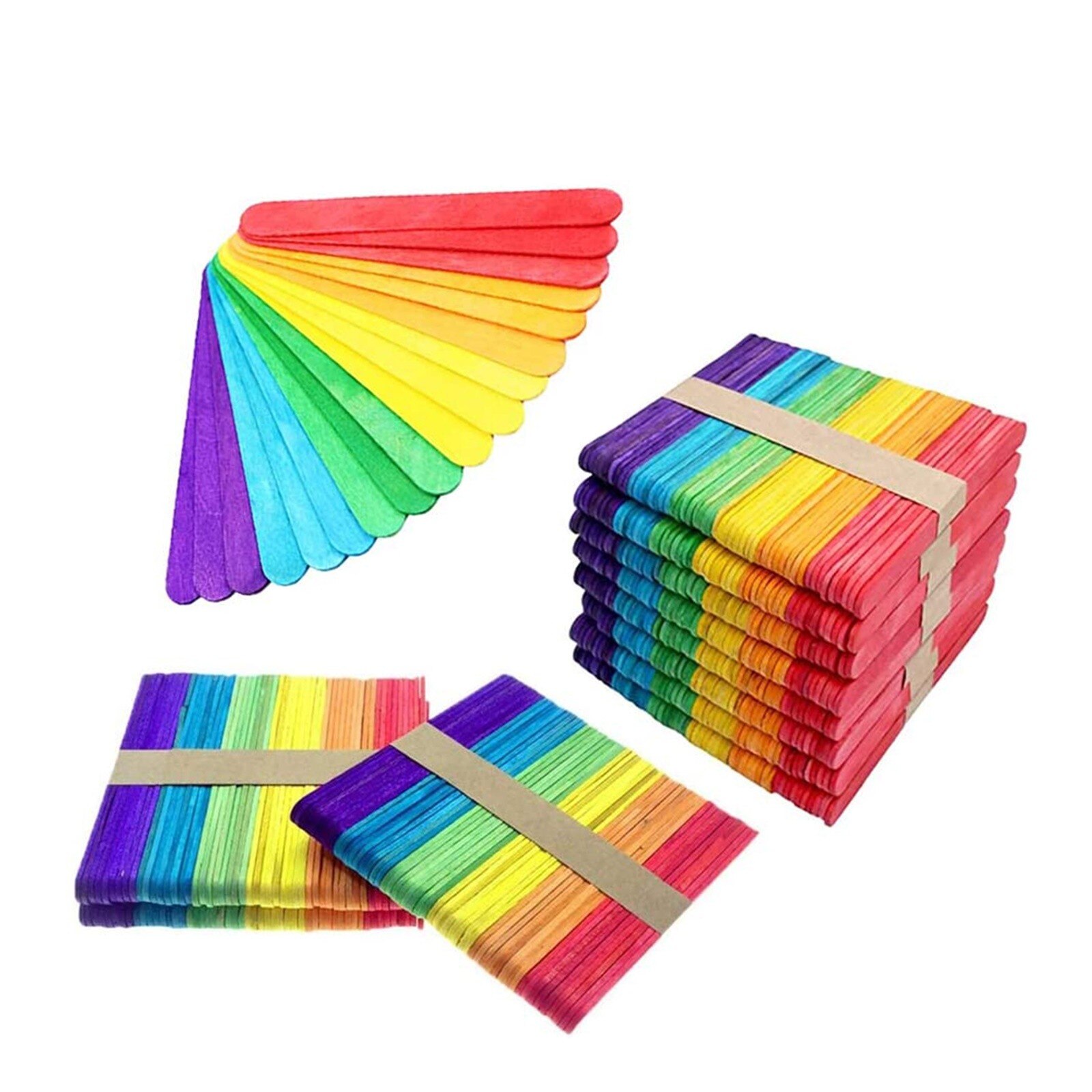Colorful Popsicle Sticks For crafts Large Color Cr... – Vicedeal