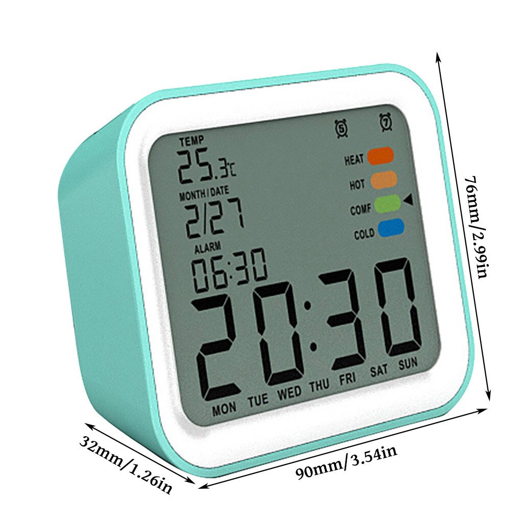 Kids Student Alarm Clock Bedside LCD Digital Mute ... – Vicedeal