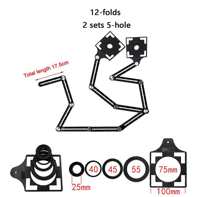 12-Fold Tile Hole Locator Adjustable Tool Masonry ... – Vicedeal