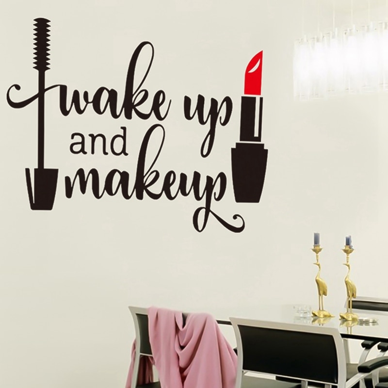 PVC Wall Decor Sticker Decal Lipstick Makeup Girl ... – Grandado