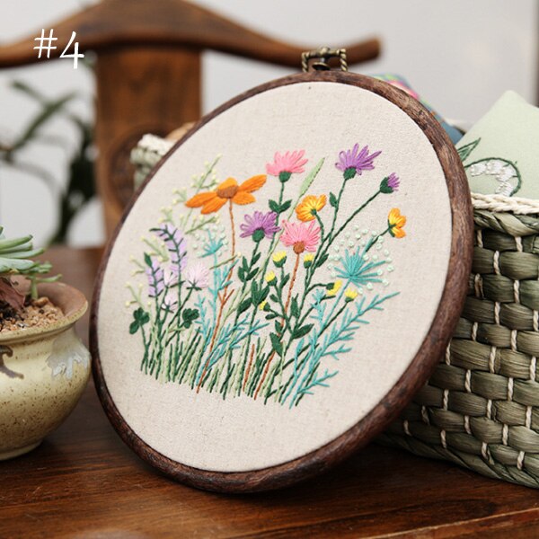 DIY Ribbons Embroidery for Beginner, 20cm with Hoo... – Grandado