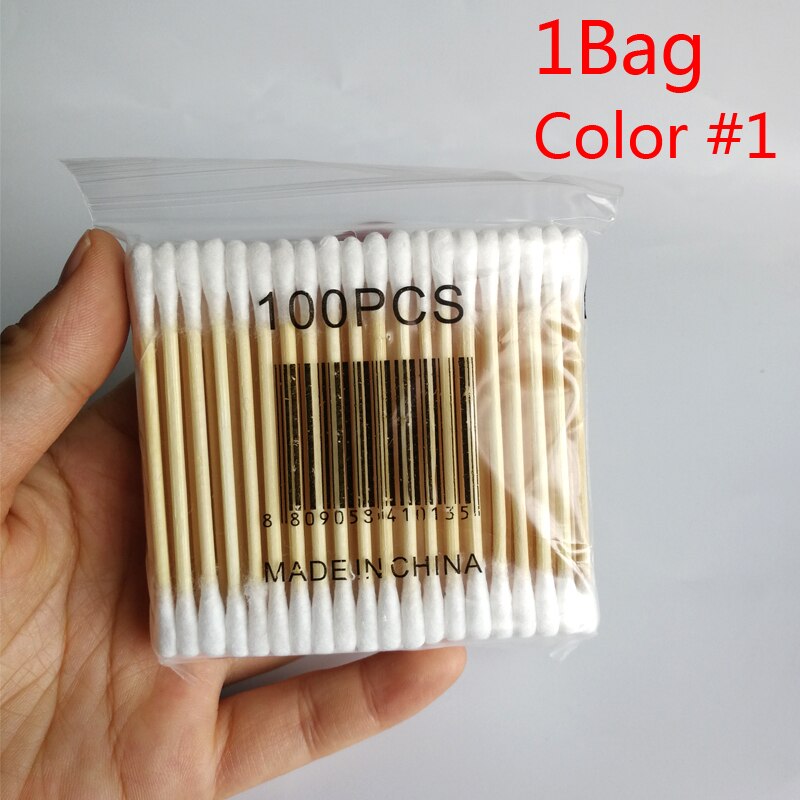 100pcs/ Pack Double Head Cotton Wool Swab Bud Wood... – Grandado