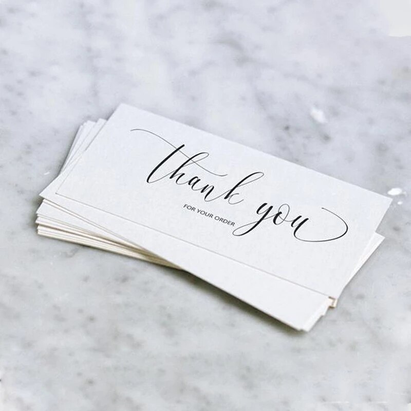 200pcs Pink Watercolor Thank You Card Business Pri... – Grandado