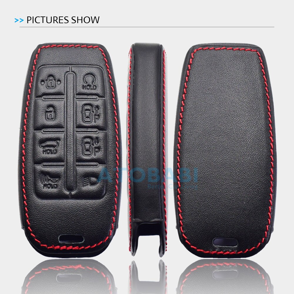 Leather Car Key Case For Hyundai Genesis GV80 G80 ... – Grandado