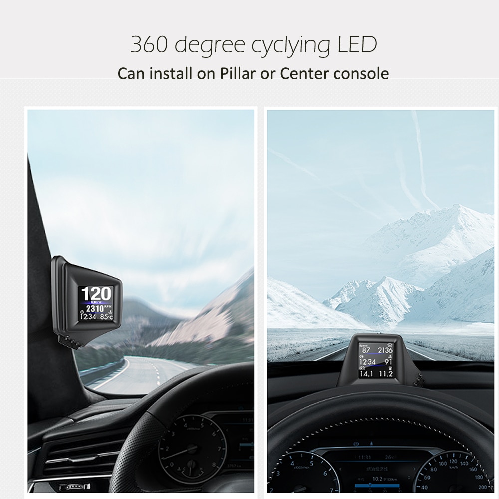 Eanop hud head up display obd 2/ gps bil speedomet... – Vicedeal