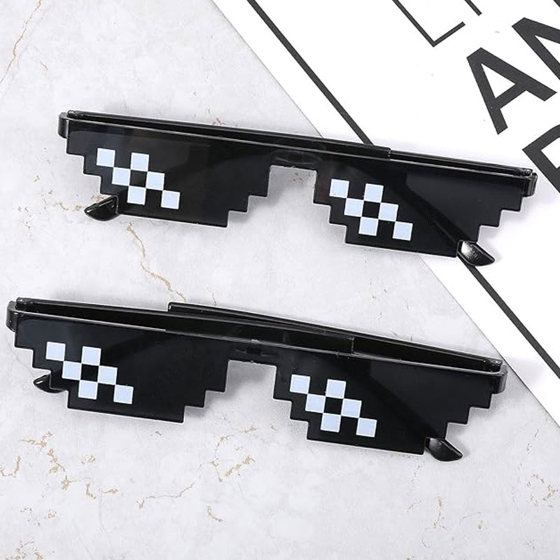 1-24Pcs Funny Pixel mosaic sunglasses Kids Men Wom... – Grandado