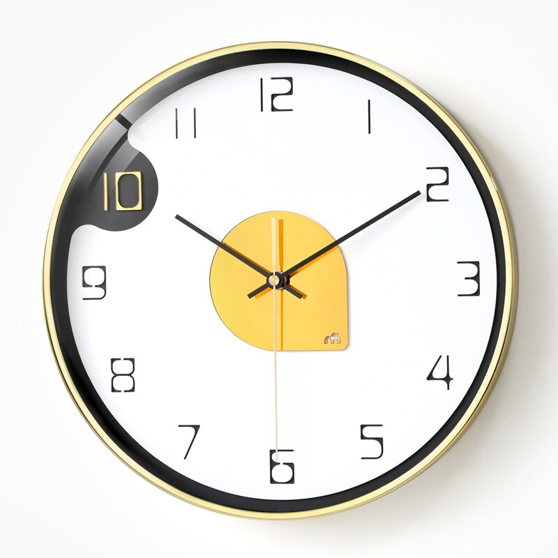 Modern Wall Clock White Large Living Room Light Lu... – Grandado