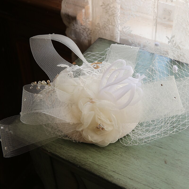 Lace Wedding Veil Hats White Birdcage Net Bridal F... – Grandado
