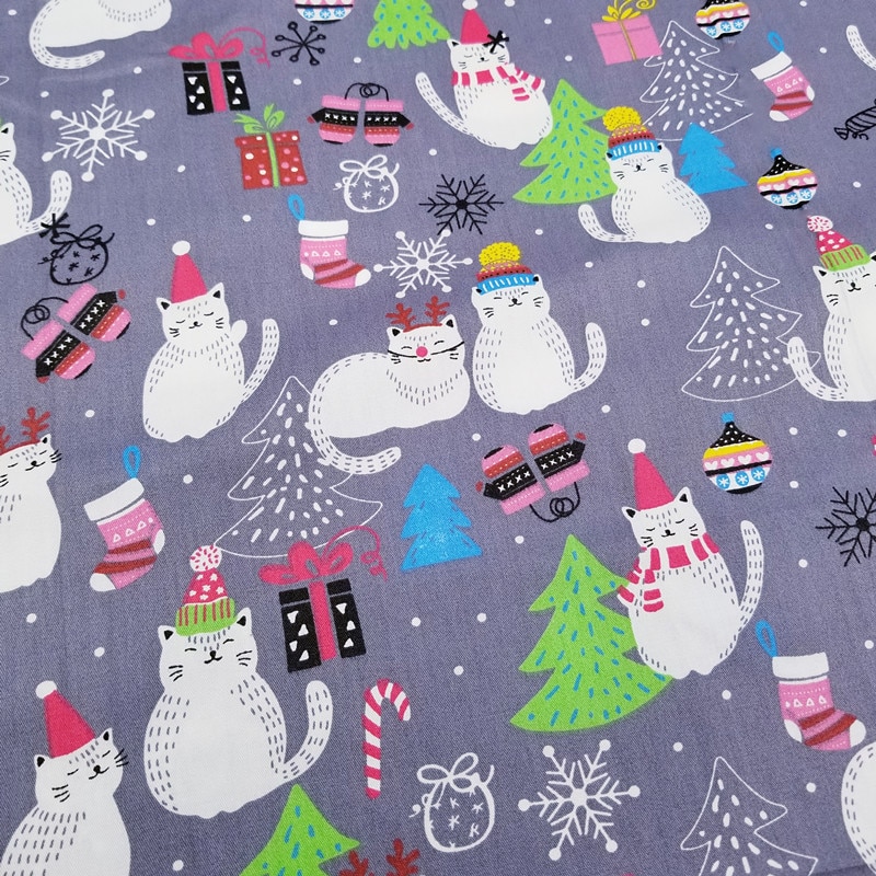 Juledekorasjon 100% bomull twill stoff bomull lap... – Grandado