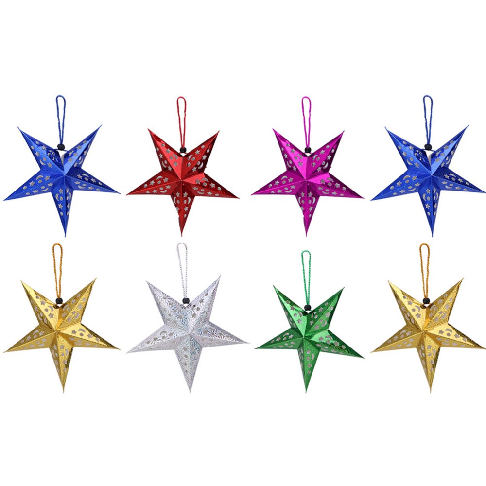 5PCS 30CM Hanging Star Paper Star Light Pentagram ... – Vicedeal