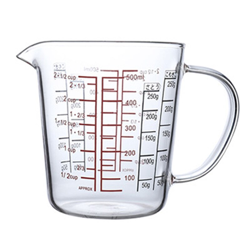 500Ml Glass Measuring Cup Milk Jug Heat Resistant ... – Grandado