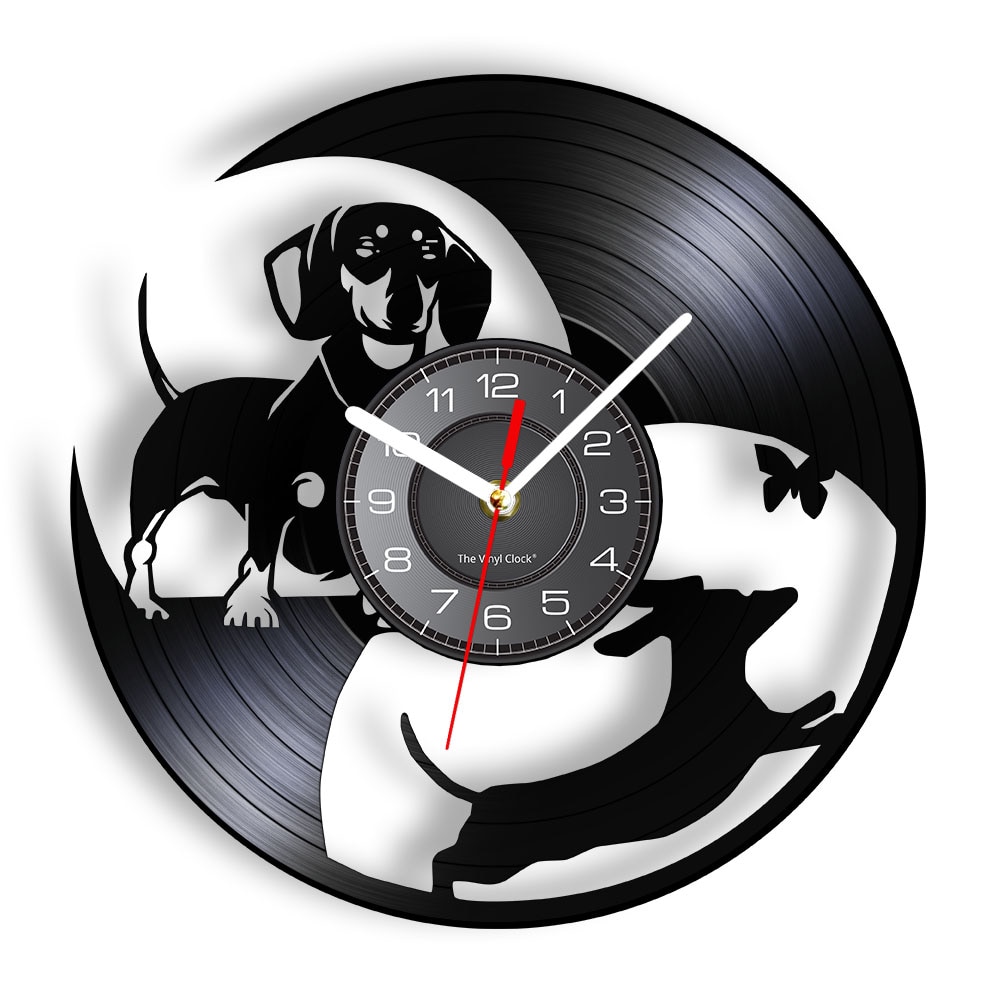 Dachshund Dog Vinyl Record Wall Clock For Kid Room... – Vicedeal