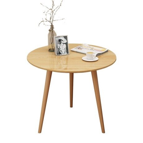 Simple Side Table Solid Wood Small round Table Sim... – Vicedeal