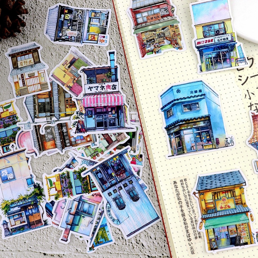 28 Pcs Kawaii Japanse Winkel En Building Sticker N... – Vicedeal