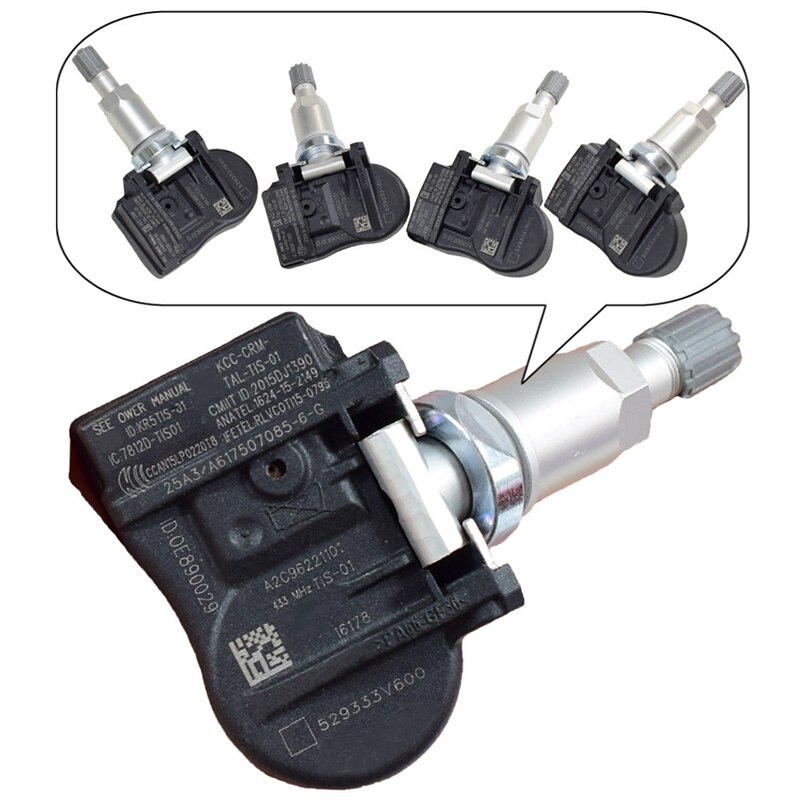 4Pcs TPMS Tire Pressure Monitor Sensor 43Hz 52933-... – Grandado