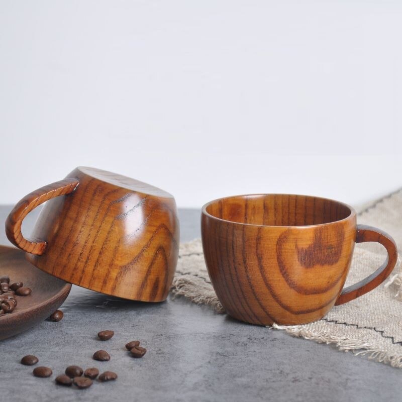 Wooden Cup Retro With A Solid Wood Coffee Cup Wood... – Grandado