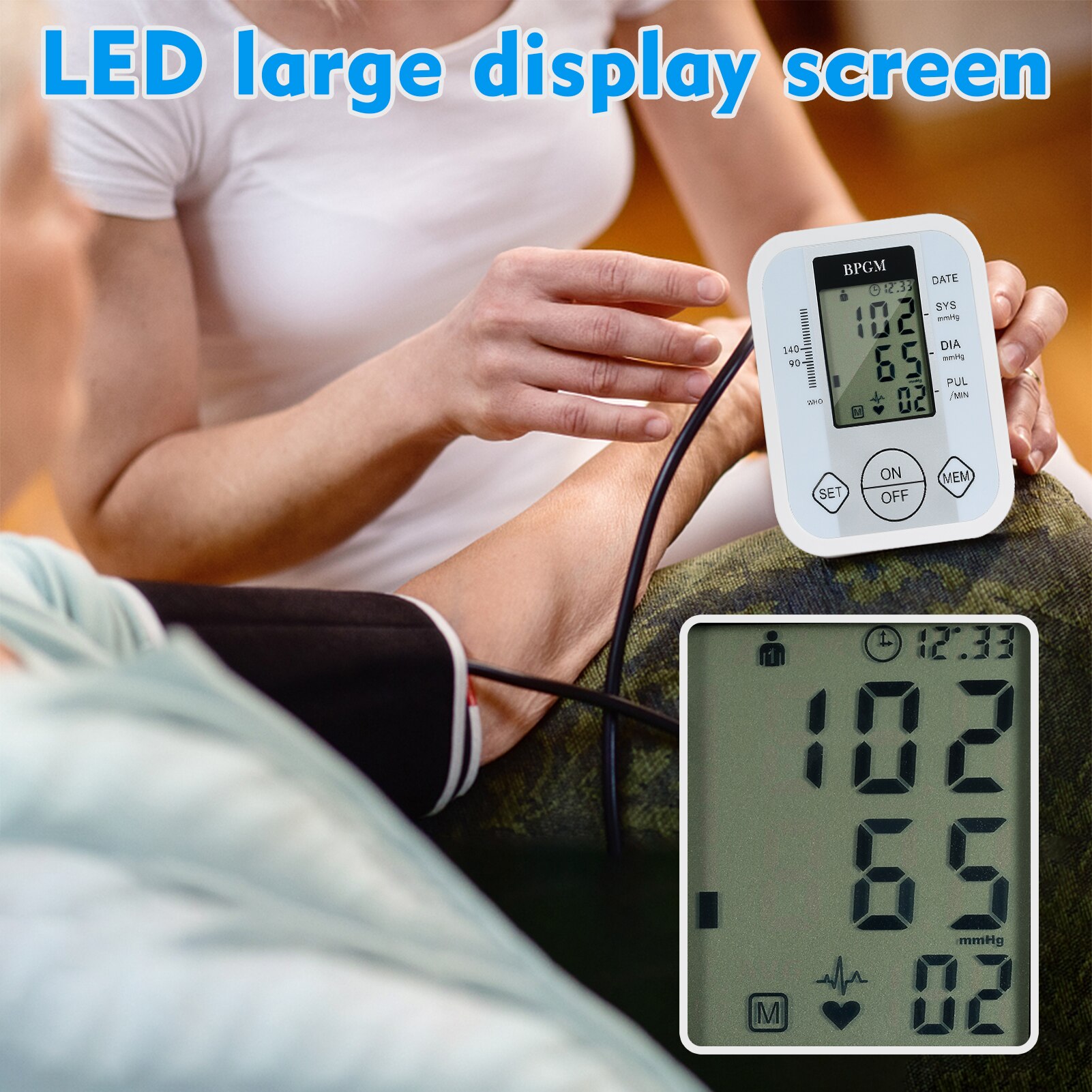 Health Arm Automatic Blood Pressure Monitor BP Sph... – Grandado