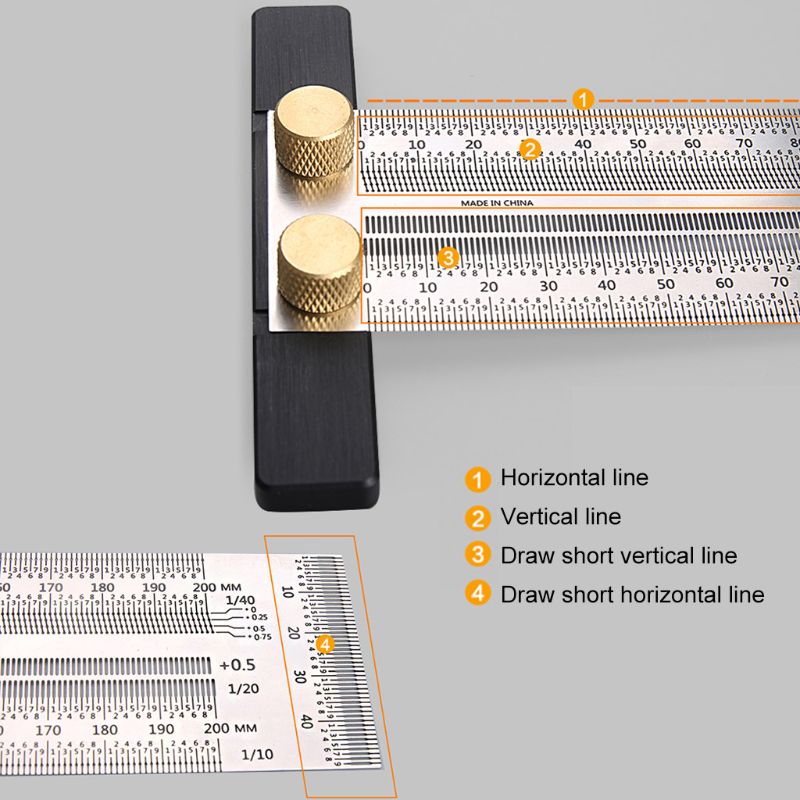 High-precision Scale Ruler T-type Hole Ruler Stain... – Grandado