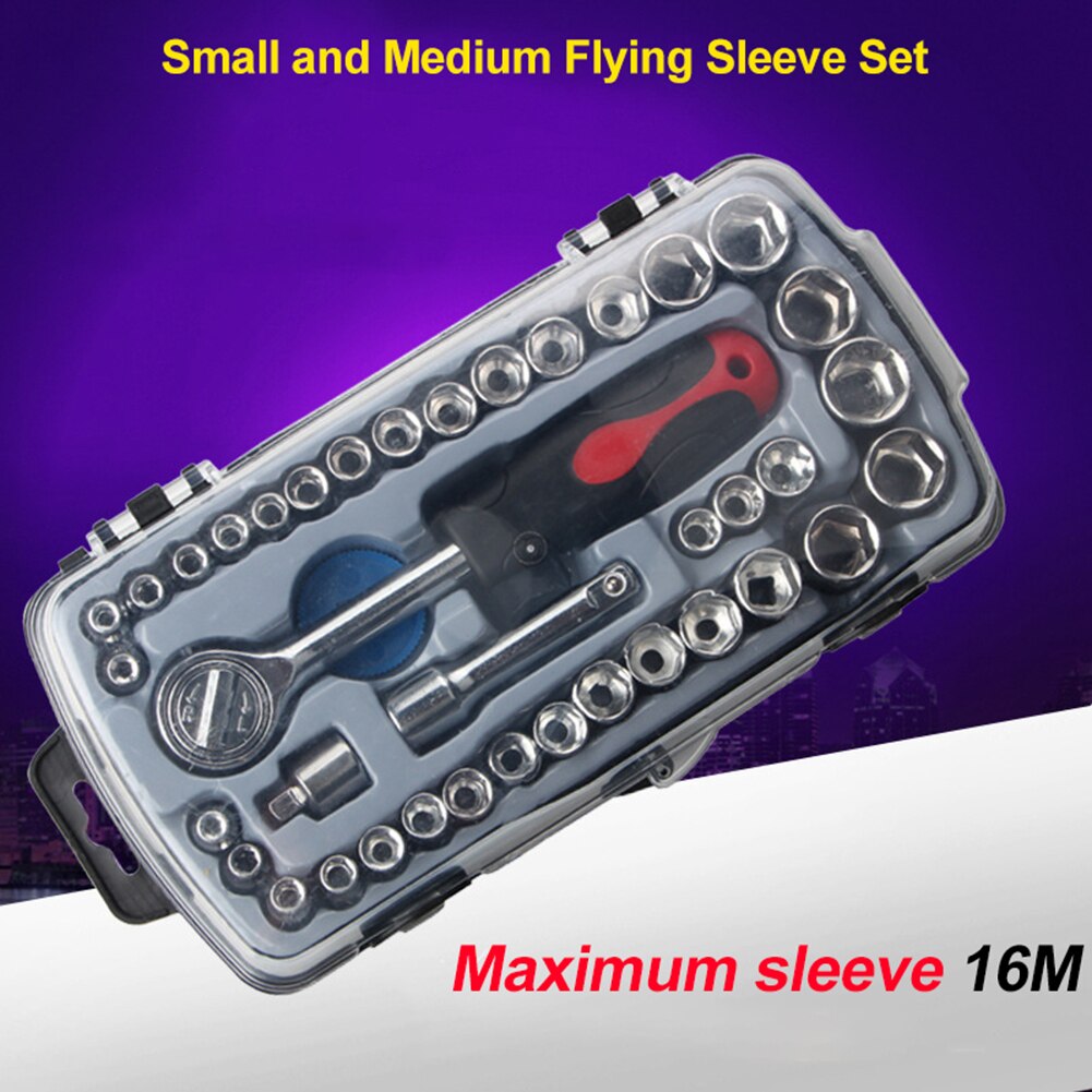 VODOOL 40Pcs Ratchet Socket Wrench Set 3/8 1/4 Dri... – Vicedeal