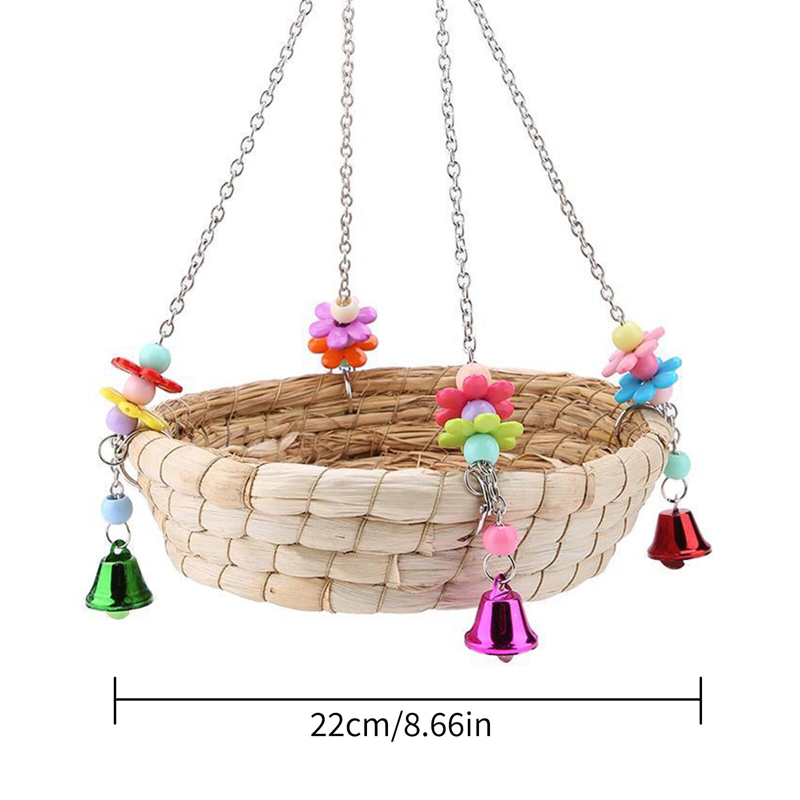 Parrot Bird Nest, Natural Handwoven Straw Nest Bed... – Vicedeal