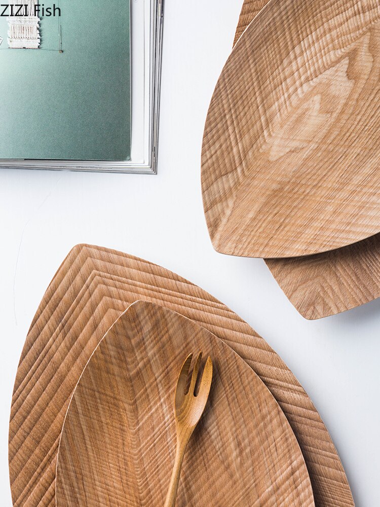 Japanese-style Wooden Pallets Oval Wood Tray Recta... – Grandado